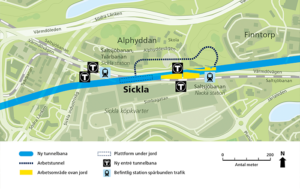 Sprängstart för tunnelbanan i Sickla