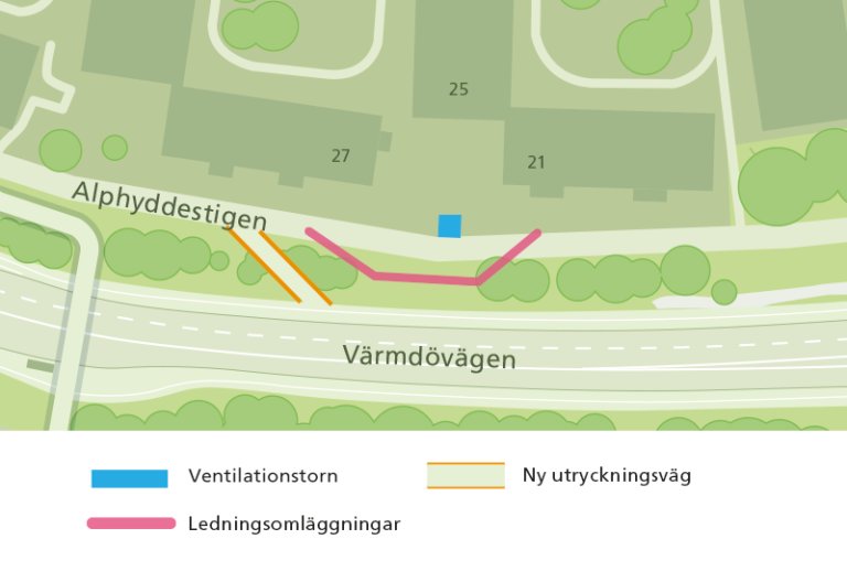 Arbete med ventilationsbyggnad i Alphyddan 2023