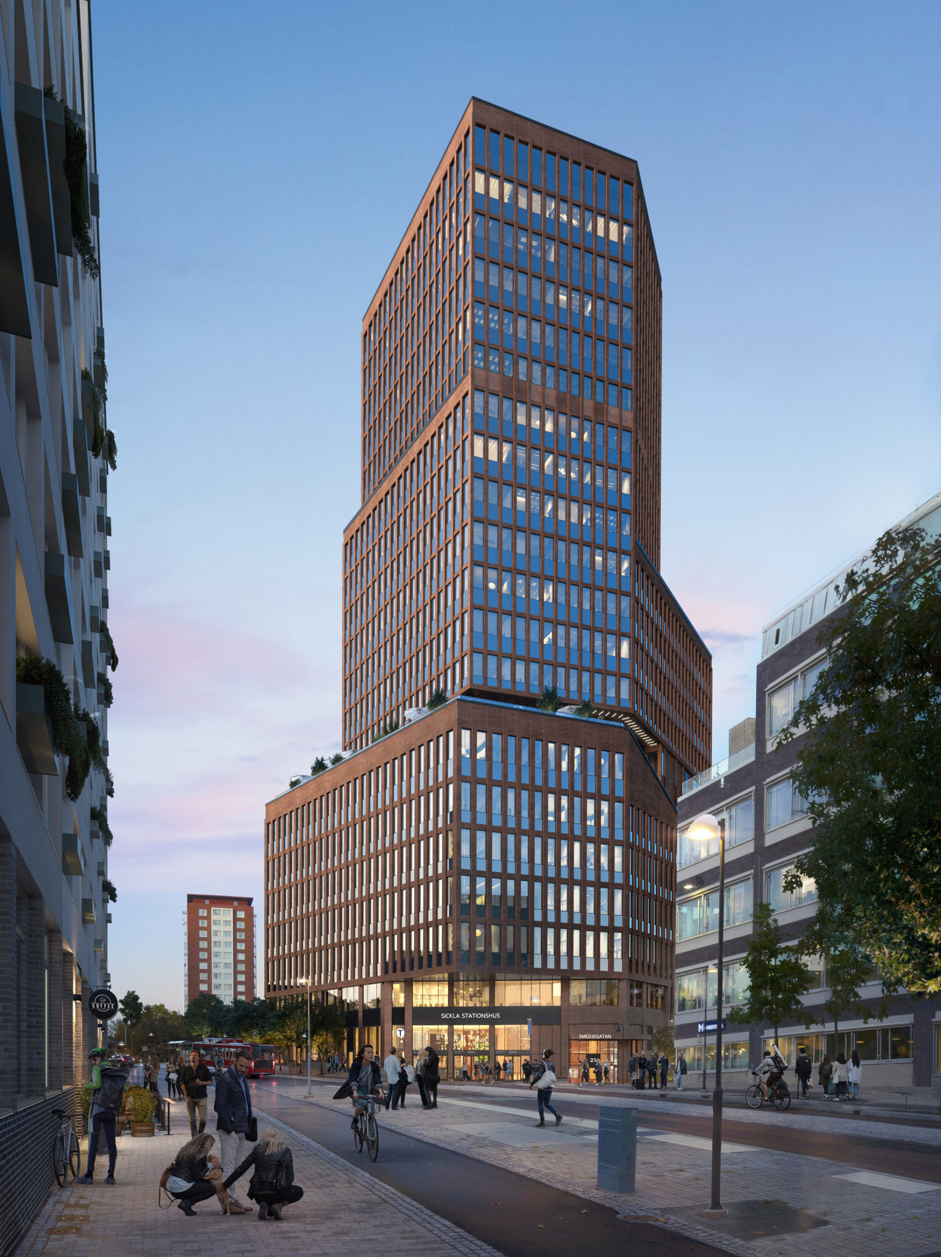 Se framtida knutpunkten vid tunnelbanans station Sickla