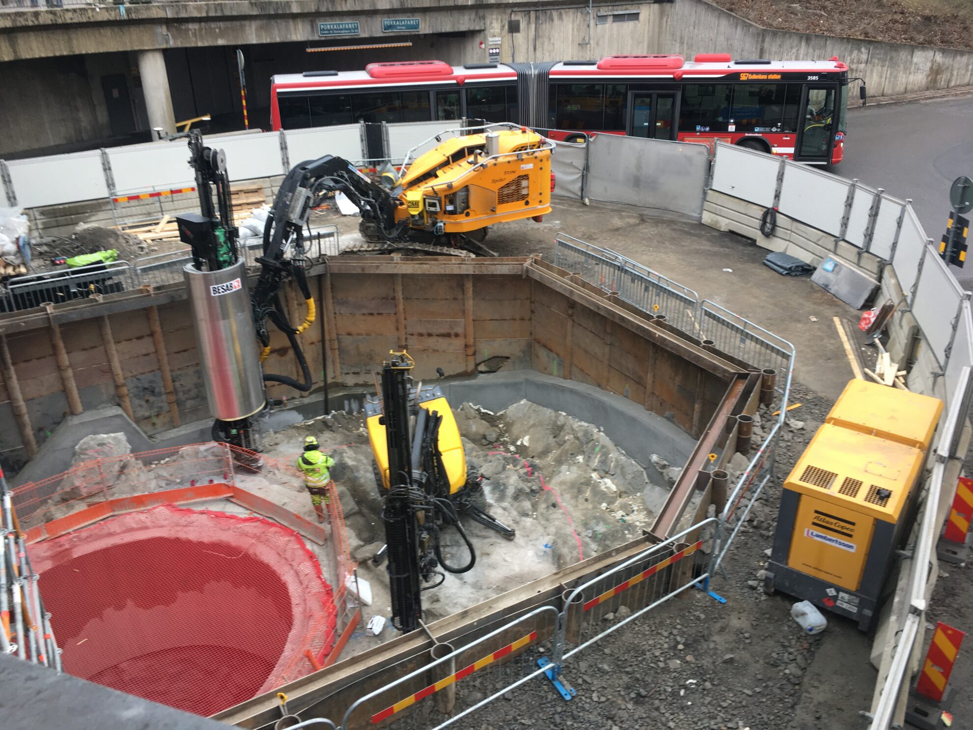 Sprängningar vid Akalla station startar tisdag 2 april